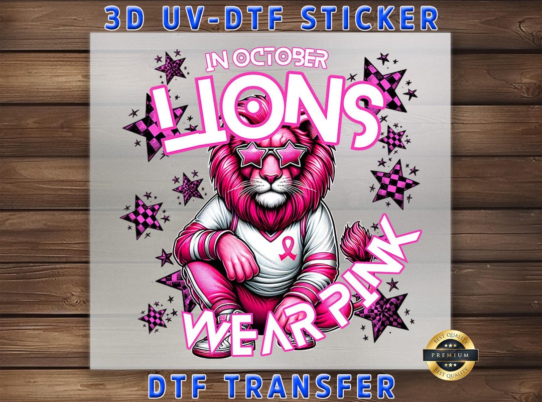 Breast Cancer Awareness Transfer: Pink Wildcat Design (DTF Heat Press ...