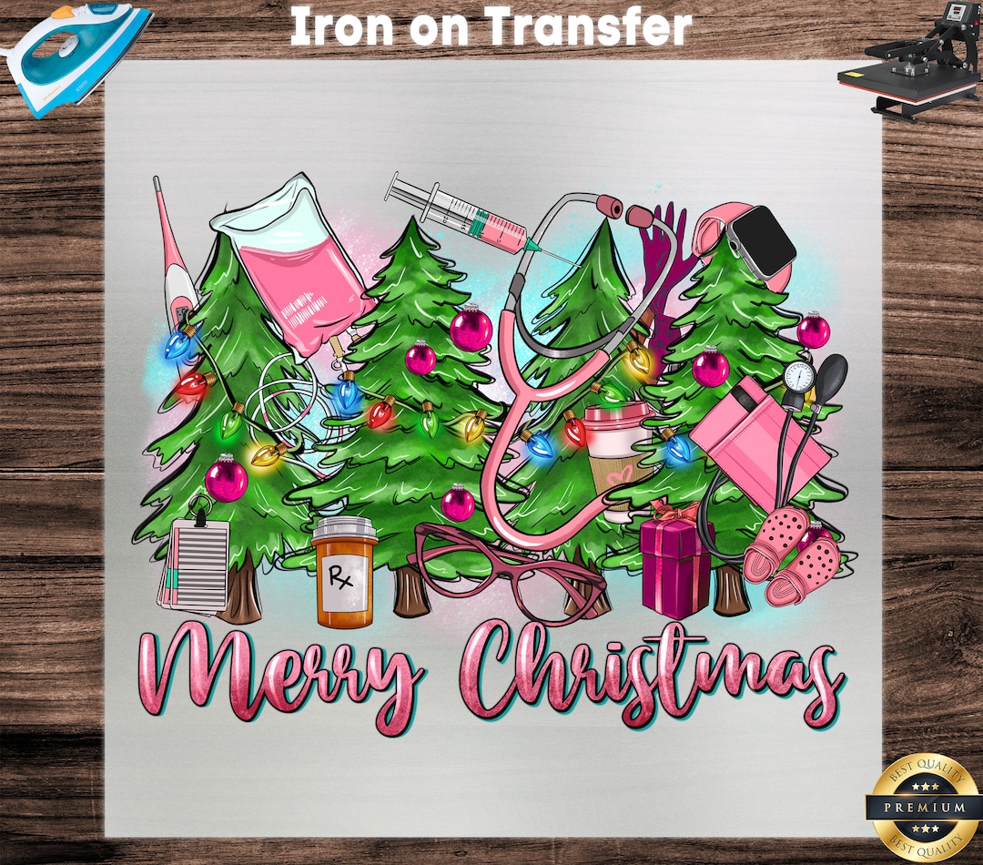 Christmas Nurse Trees DTF, Nurse Life Design, Nursing Design, Dtf Print ...