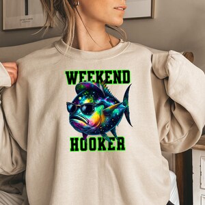 Neon Fishing Sea DTF Transfer, Vibrant Ocean Angler Design, DIY Craft ...