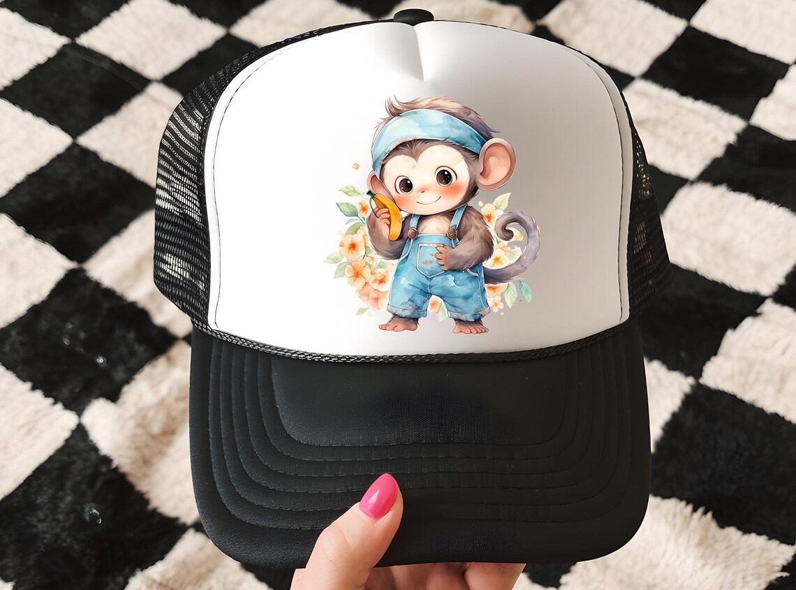 Boy Monkey DTF Transfer: Jungle Animal Shirt Print - Etsy