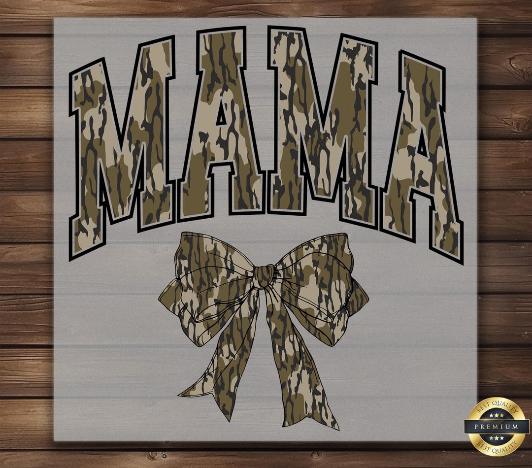 Mama Camo Bow DTF Transfer: Iron-on Apparel Design - Etsy