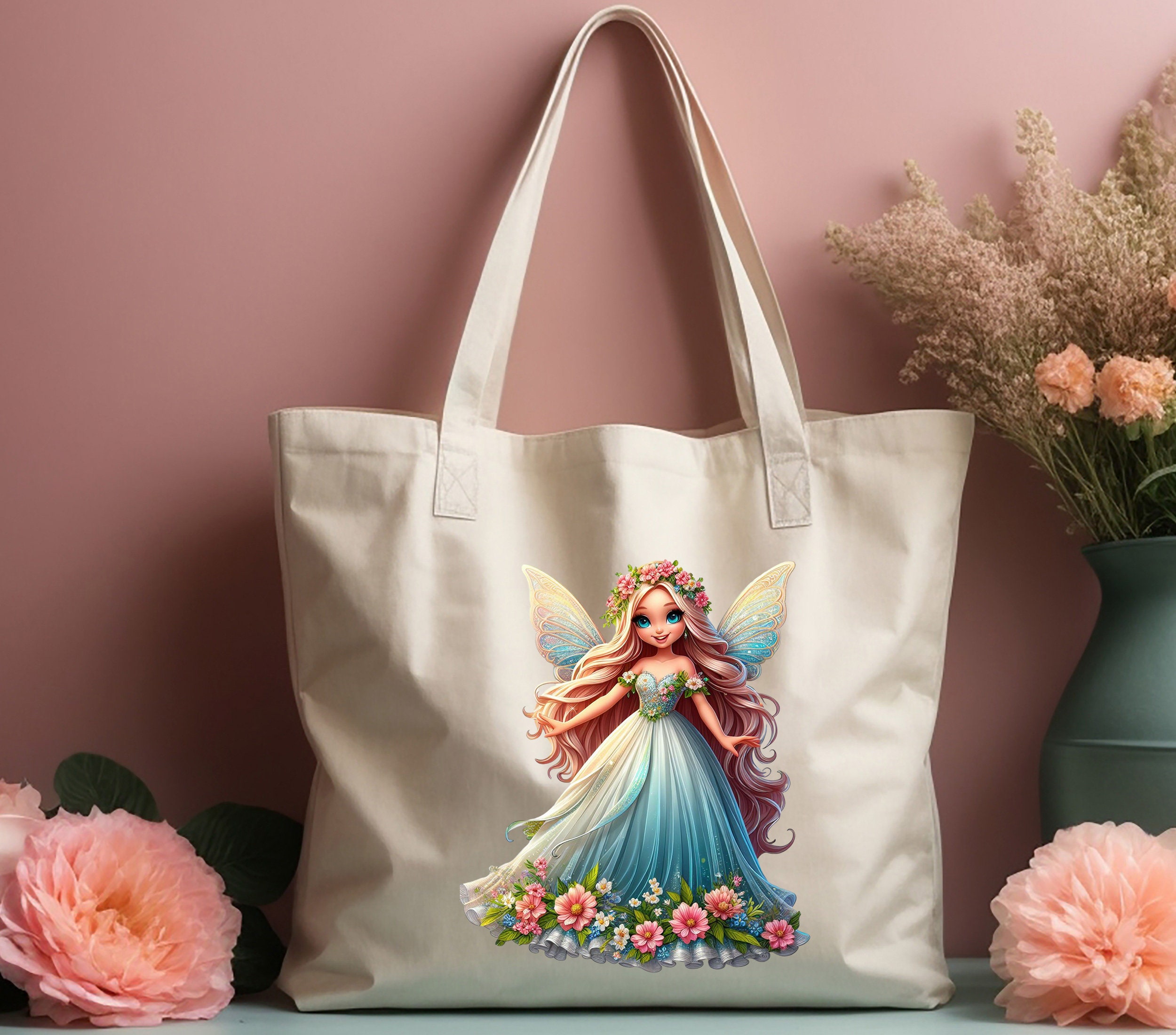 Baby Spring Fairy Clipart DTF Transfer: Enchanting Kids Apparel Design ...