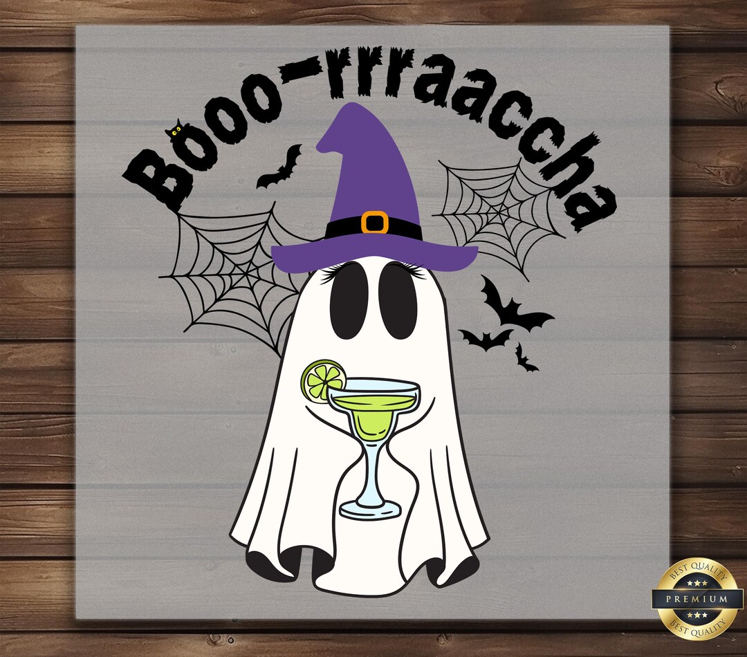 Boozy Witch Ghost DTF Transfer, Halloween Margarita Iron-on Design ...