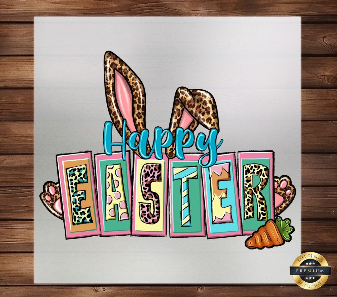 Happy Easter DTF Transfer: Festive Iron-on Apparel Design - Etsy