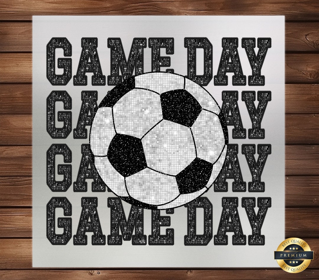 Sparkly Soccer DTF Transfer, Game Day Theme, Easy-to-apply, Shimmering ...