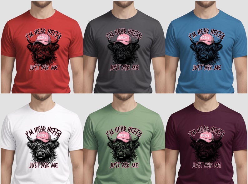 I’m Head Heffa Just Ask Me DTF Transfer: Funny Cow Shirt Design - Etsy