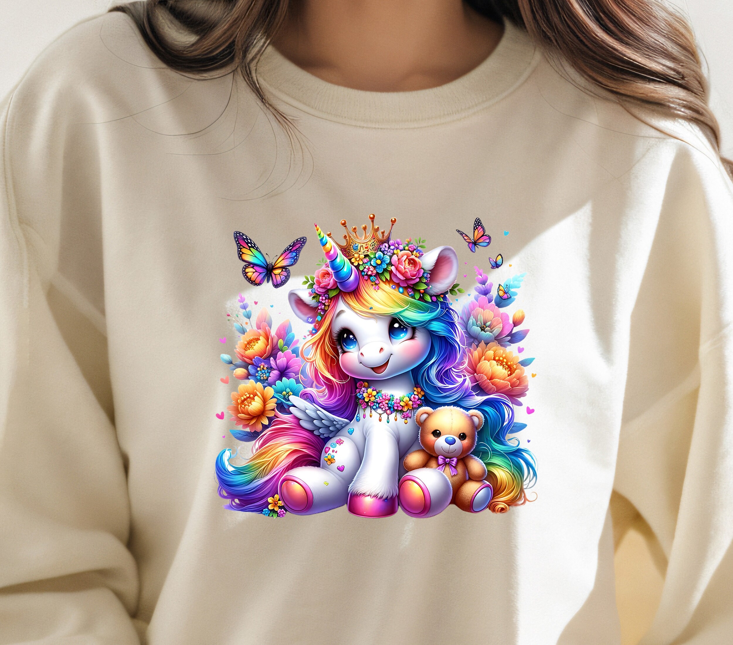 Watercolor Baby Unicorn DTF Transfer: Adorable Magical Design - Etsy