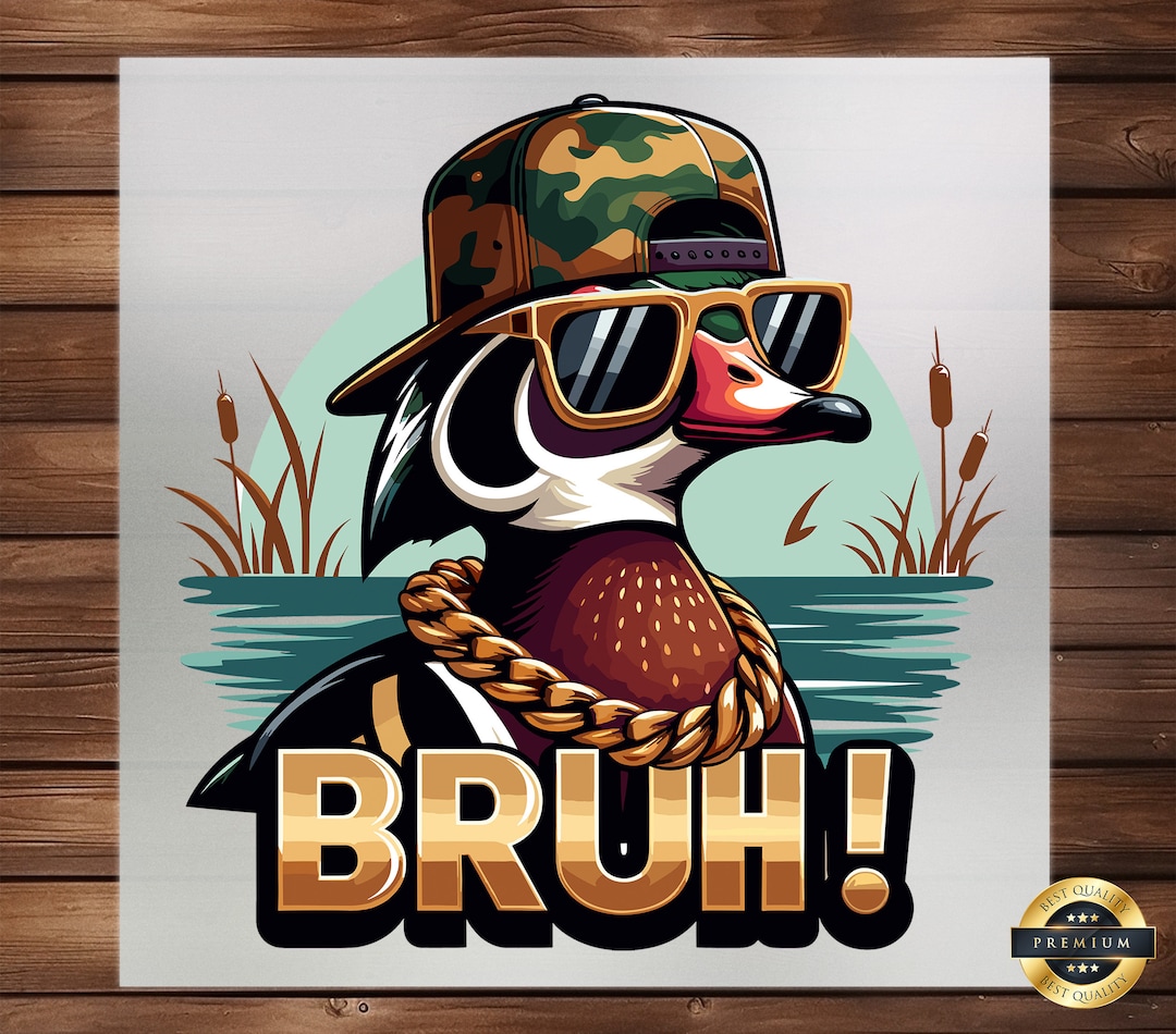 Funny Duck Hunting DTF Transfer: Comical Apparel Print - Etsy