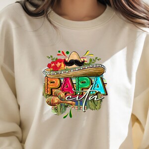 Papacita Mexican Day DTF Transfer, Festive Design for Apparel, Mexican ...