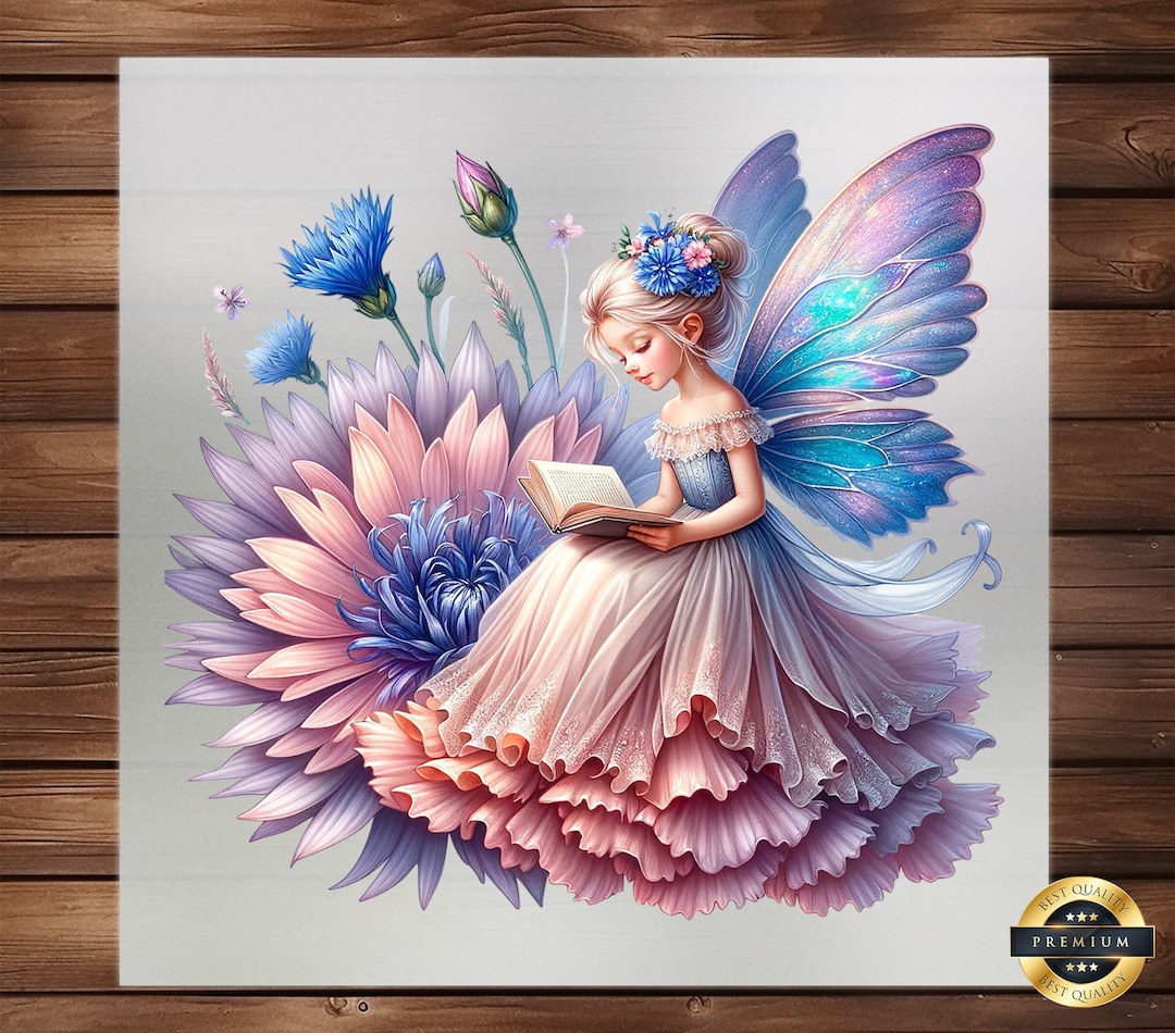 Baby Spring Fairy Clipart DTF Transfer, Enchanting Design, Ideal for ...