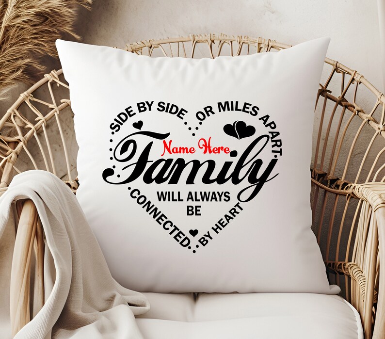Custom Family Heart DTF Transfer: Personalized Iron-on Decal - Etsy