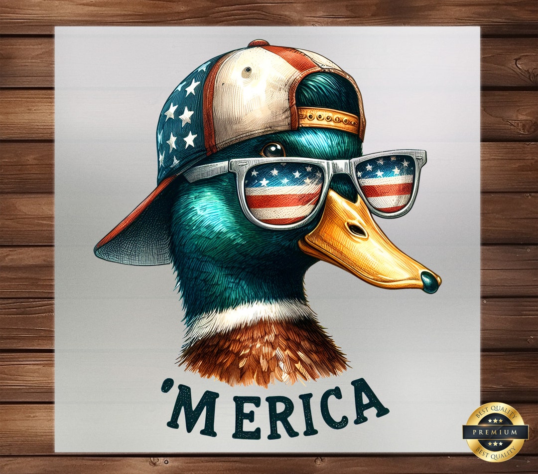 Duck 4th of July DTF Transfer: Patriotic Apparel Decal - Etsy
