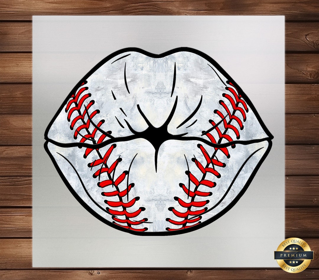 Baseball Lips DTF Transfer, Sporty Chic Design, Easy Application ...
