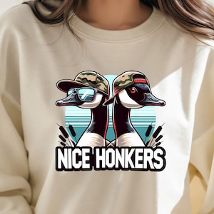 Nice Honkers DTF Transfer, Goose Hunter Theme Design for Apparel, Easy ...
