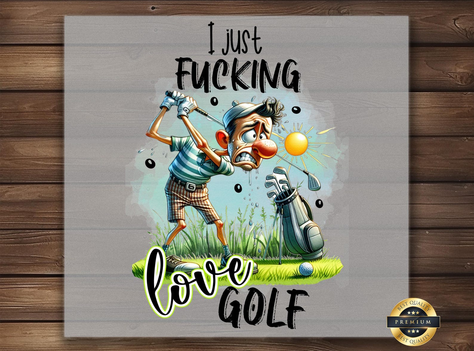 Funny Golf DTF Transfer: Humorous Iron-on Design - Etsy