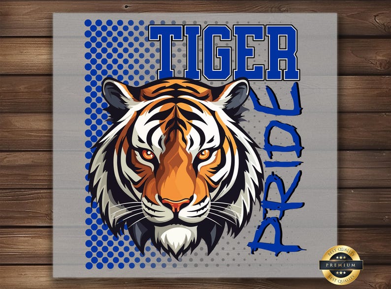 Fierce Tiger Mascot DTF Transfer: DIY Team Shirt Design - Etsy