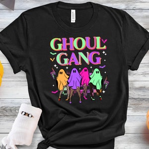 Retro Halloween DTF Transfer, Ghoul Gang Design, Vintage Halloween Vibes, Easy Application for ...