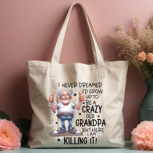 Crazy Grandpa DTF Transfer: Funny Iron-on Design - Etsy