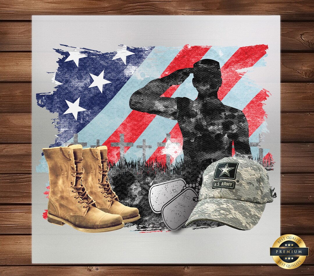 Veteran Army DTF Transfer: Patriotic Military Apparel Design - Etsy