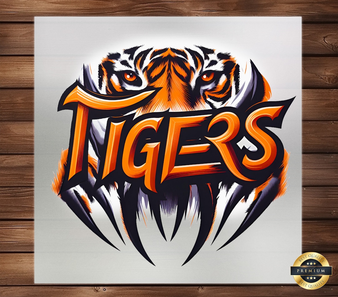 Go Tigers Go DTF Transfer: Tiger Head Sports Design - Etsy
