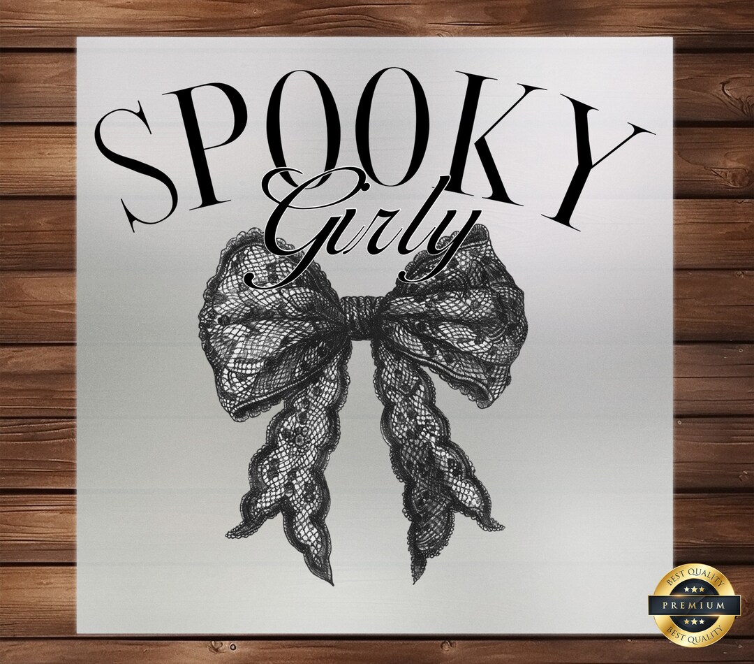 Spooky Girly DTF Transfer, Halloween Design, Iron on Decal, Ready to ...