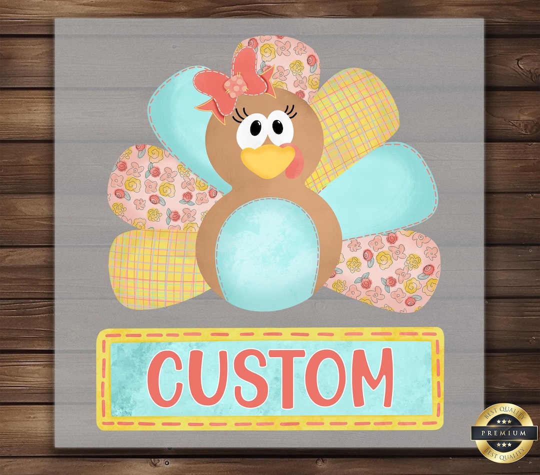 Custom Kids Turkey DTF Transfer: Thanksgiving Iron-on Design - Etsy