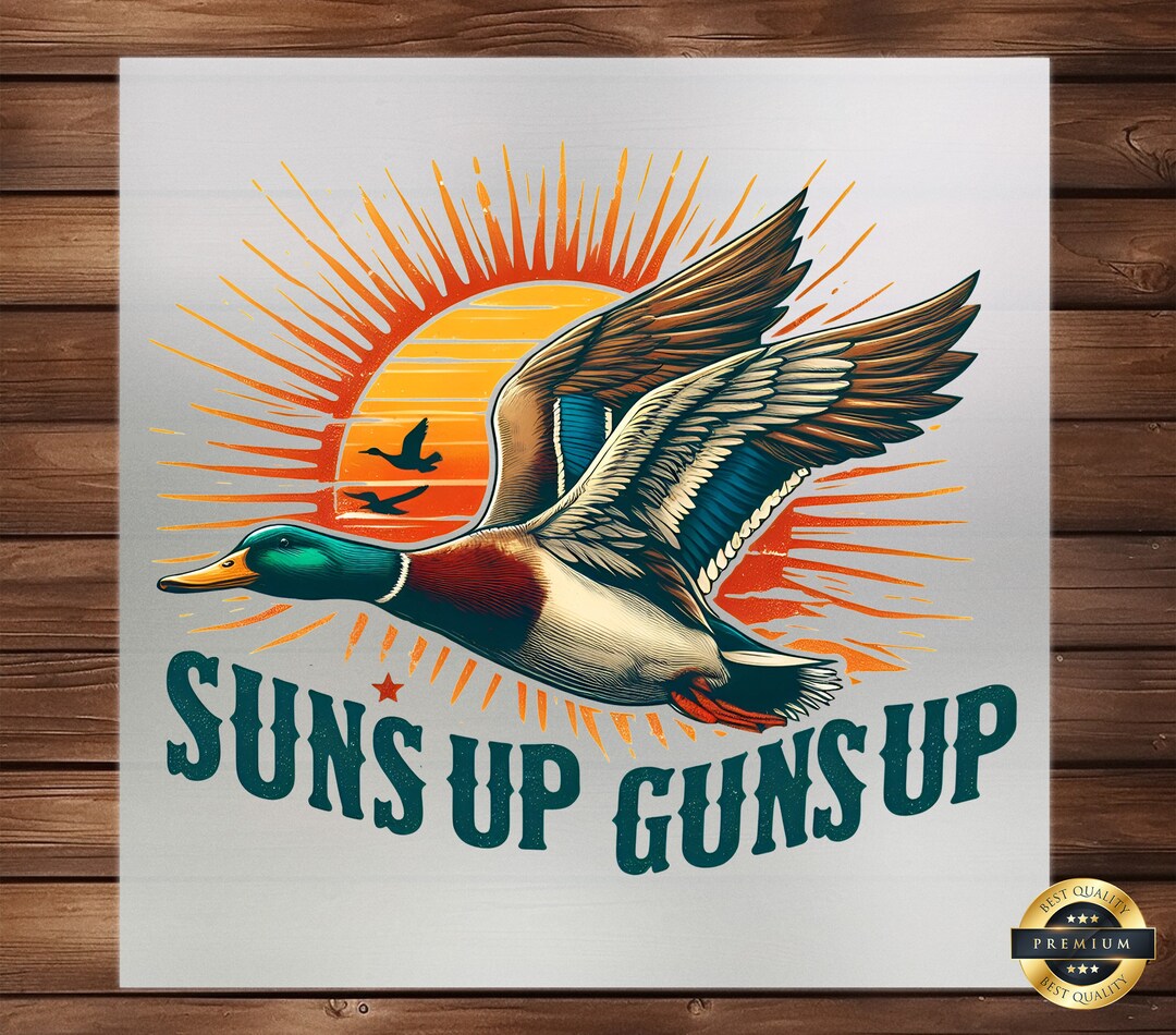 Duck Hunting DTF Transfer, Classic Outdoor Adventure Design, Easy to ...