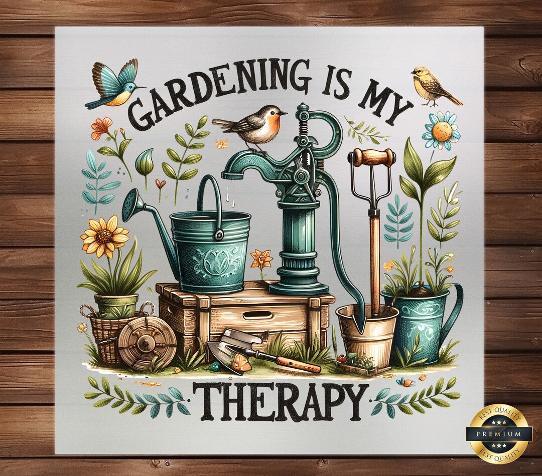 Gardening Tools DTF Transfer, Fun Gardening Design, Easy Iron on Decal ...