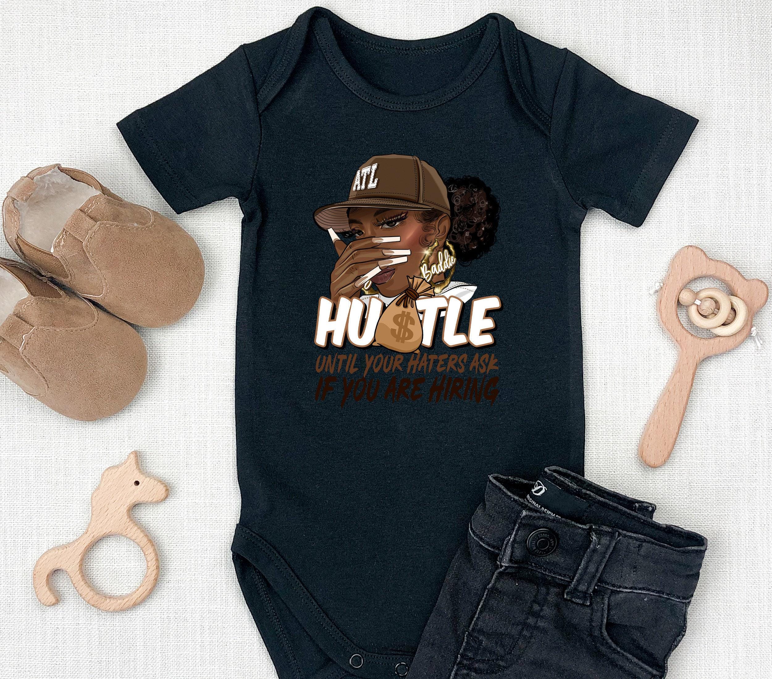 Black Woman Hustle DTF Transfer: Empowering Apparel Print - Etsy