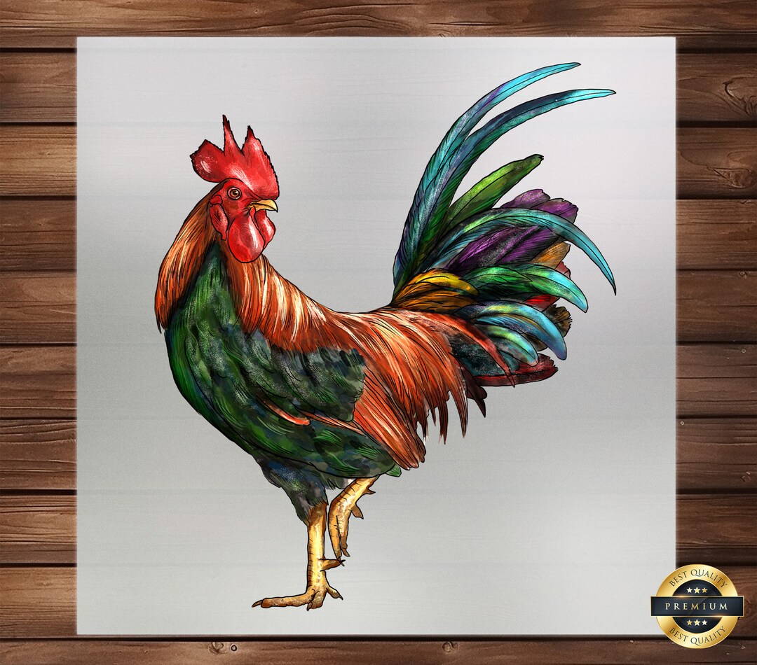 Rooster Western DTF Transfer: Western-style Rooster Design, Rustic ...