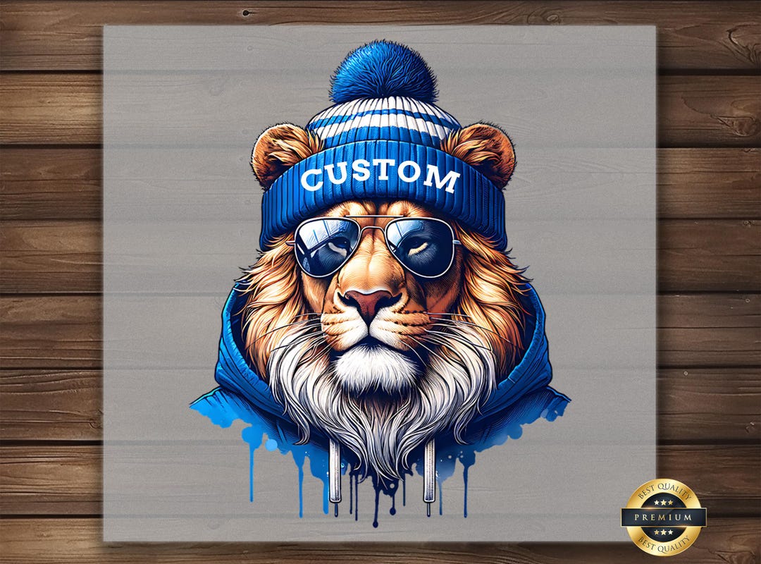 Custom Lion DTF Transfer: Football Mascot, DIY Shirt Print - Etsy
