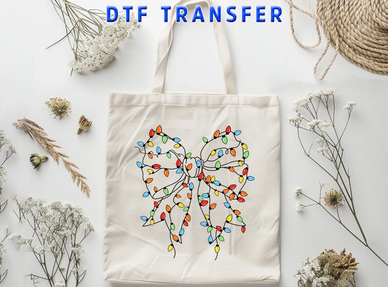 Christmas Lights DTF Transfer: Festive Holiday String Light Design - Etsy