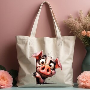 Goofy Pig DTF Transfer: Funny Cartoon Print, Pig Lover Gift - Etsy
