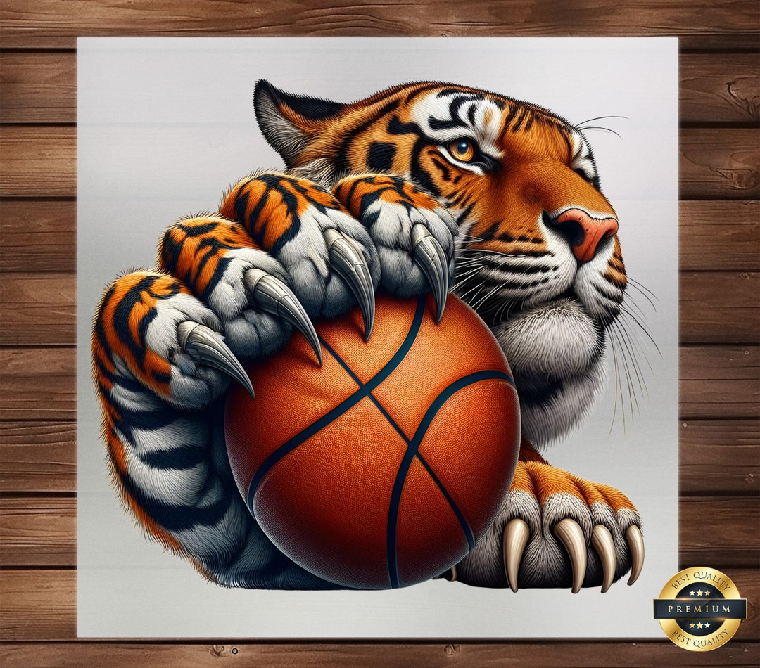 Tigers Basketball DTF Transfer: Fierce Tiger Claw Design, Ready to ...
