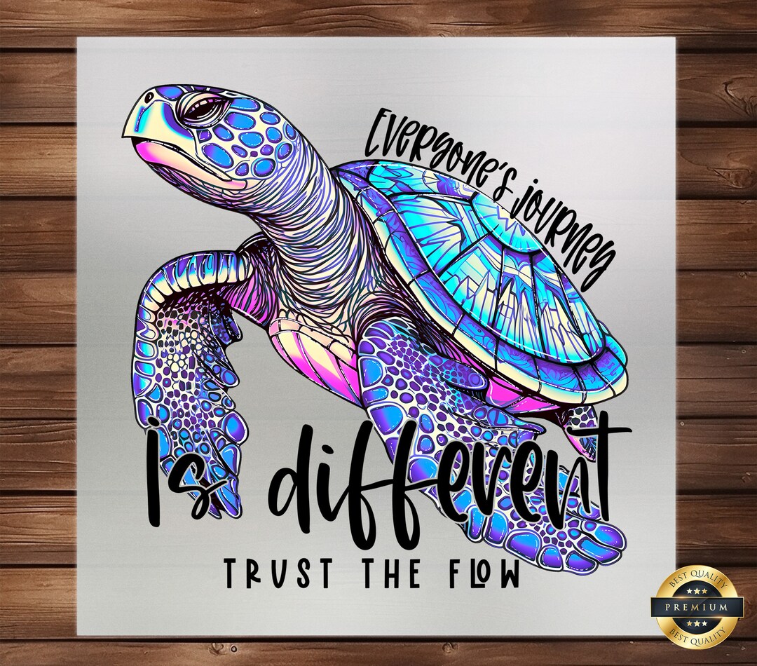 Sea Turtle DTF Transfer, Summer Design, Iron on Decal, Ready to Press ...