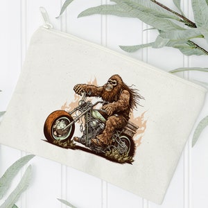 Bigfoot Riding Classic Motorcycle DTF Transfer, Whimsical & Adventurous ...