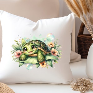 Baby Sea Turtle DTF Transfer, Adorable Marine Design, Perfect for ...