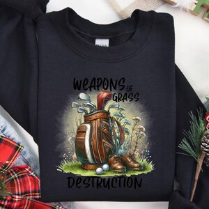 Funny Golf DTF Transfer, Hilarious Sports Print, Grass Destruction ...