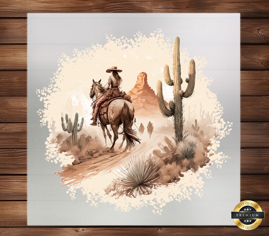 Distressed Cowboy Western DTF Transfer: Rugged Authentic Design - Etsy