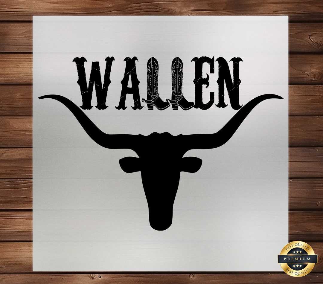 Retro Wallen Bull Skull DTF Transfer, Western Design, Easy Application ...