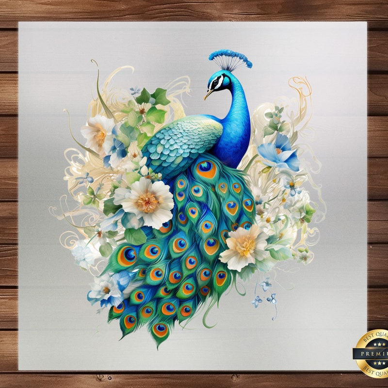 Peacock Wall Decal - Etsy
