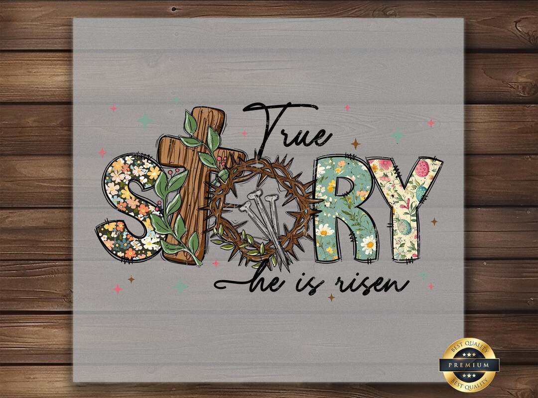 Easter Cross DTF Transfer: Christian Story, Ready to Press - Etsy