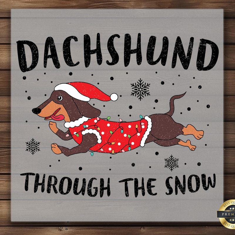Dachshund Through the Snow - Etsy