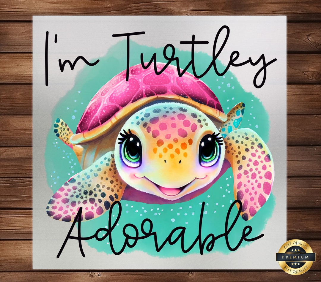 Turtley Adorable Baby DTF Transfer, Cute Kids Design, Easy Iron-on ...