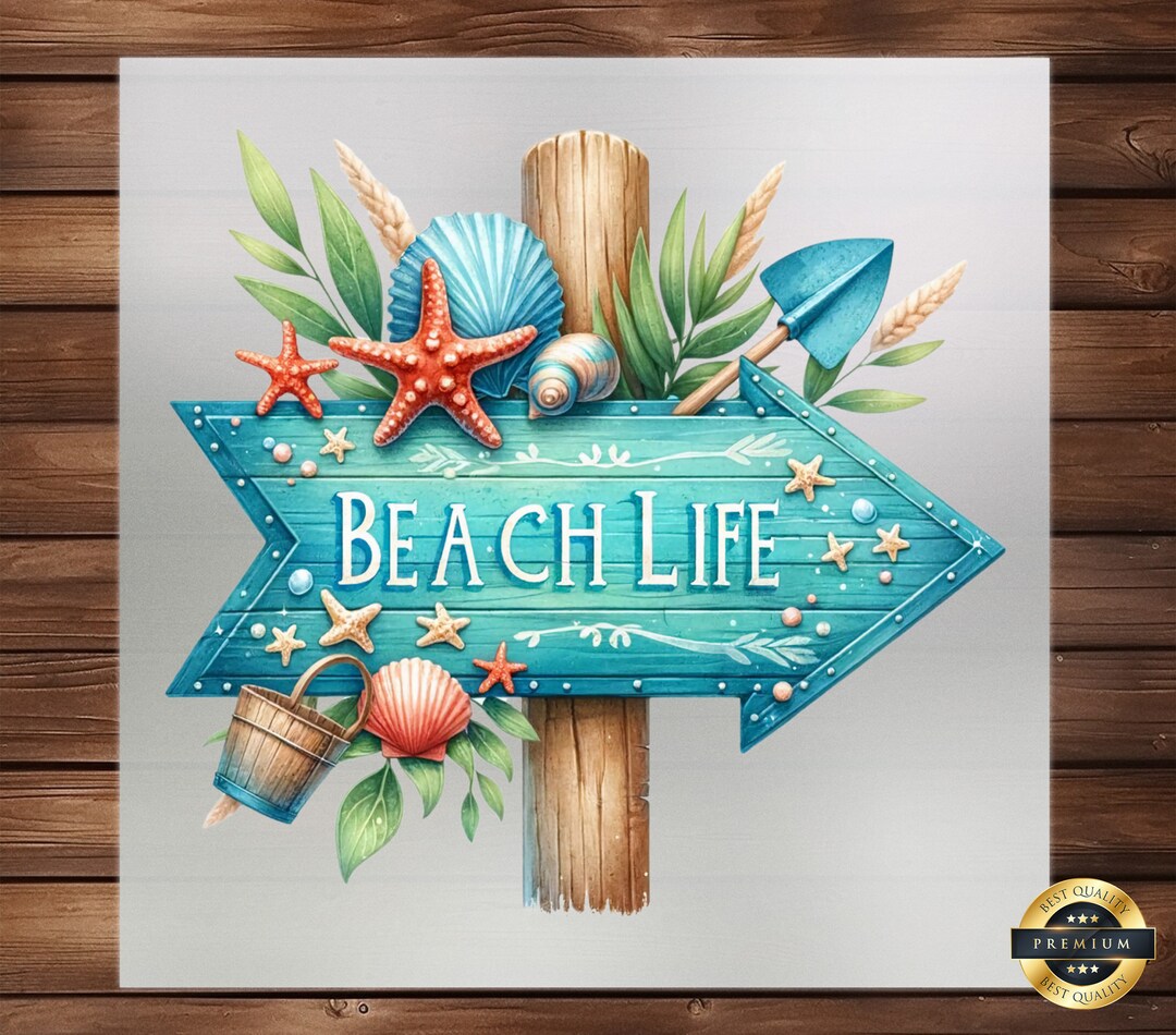 Beach Life DTF Transfer, Perfect Summer Design, Easy Heat Press ...