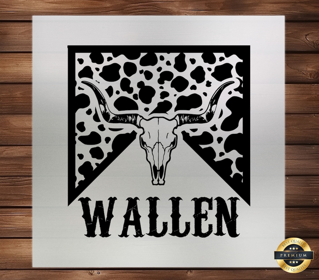 Retro Wallen Bull Skull DTF Transfer, Western Design, Easy Application ...