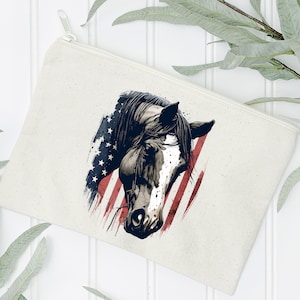 Horse USA Patriotic Flag DTF Transfer - Majestic & Nationalistic Design ...