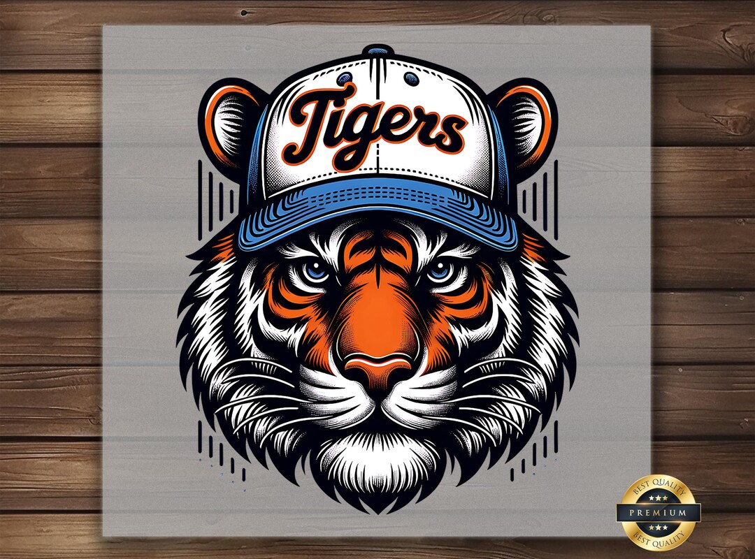 Tiger DTF Transfer: Bold Mascot, Blue & Orange Game Day Shirt - Etsy