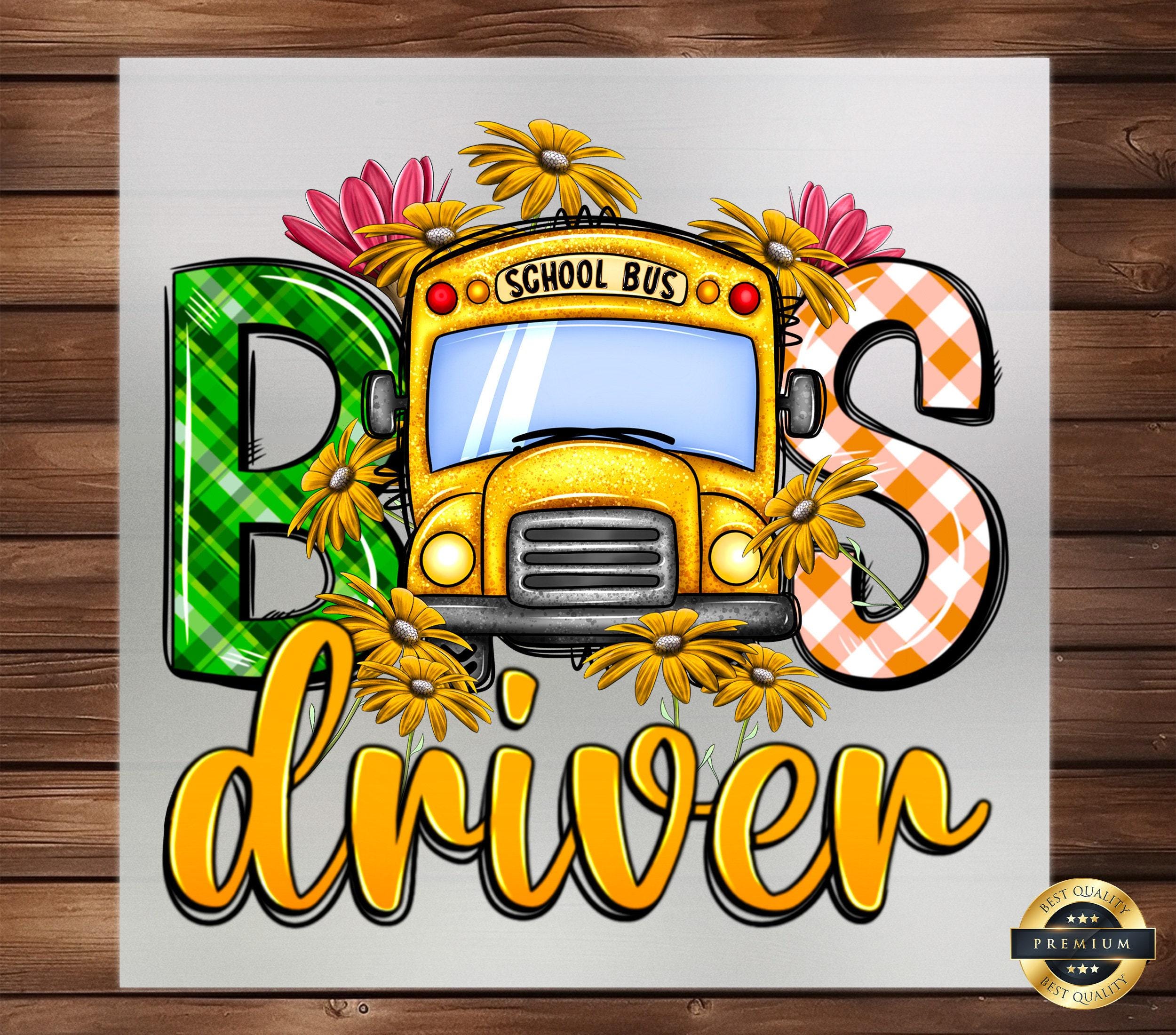 Bus Driver Appreciation DTF Transfer – Floral School Bus Design - Etsy