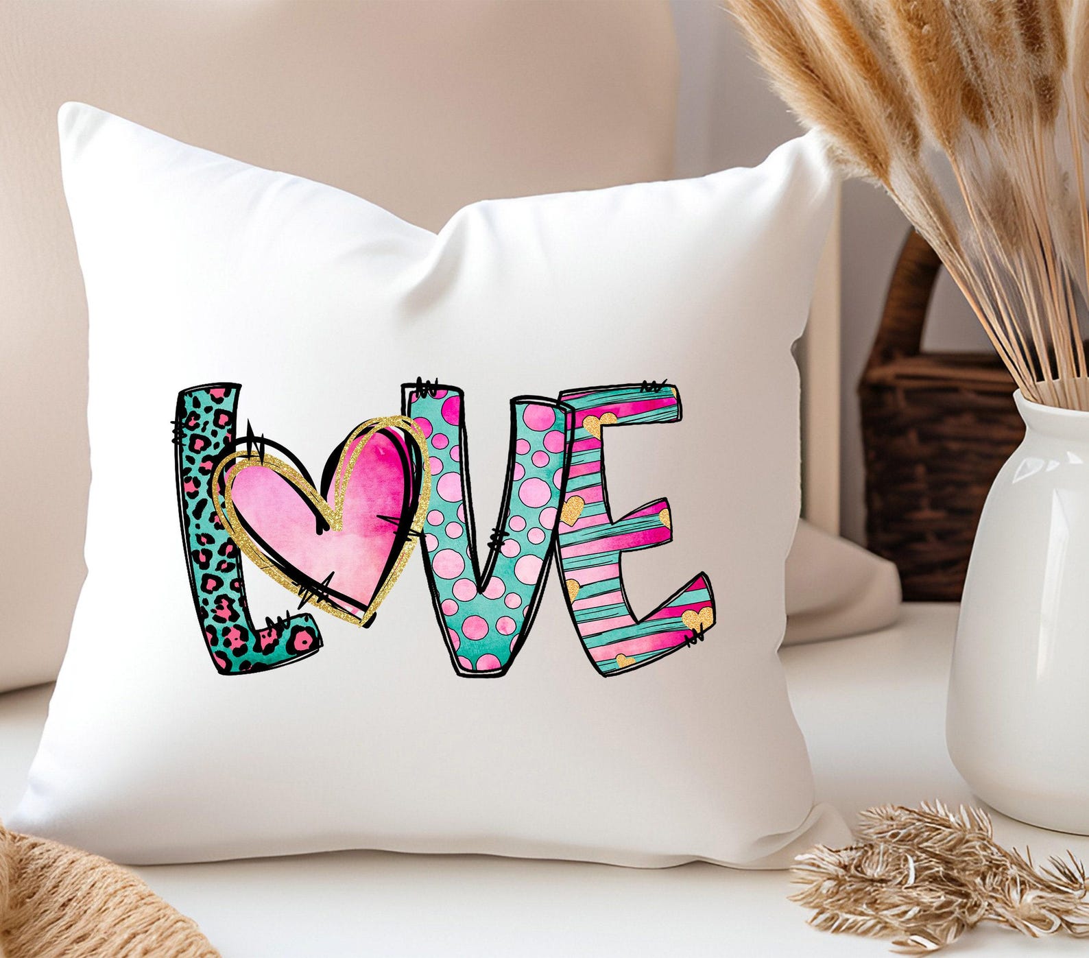 Valentine's Day Love DTF Transfer: Romantic Design - Etsy